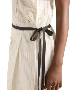 Prada Embroidered Striped Apron