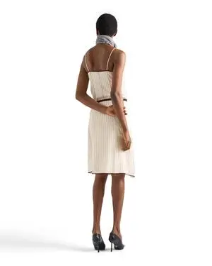 Prada Embroidered Striped Apron