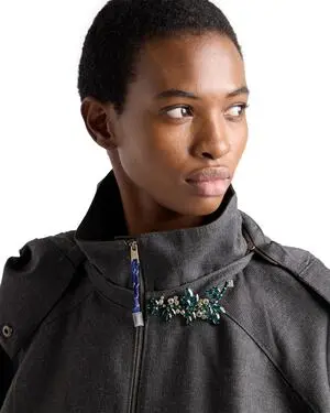 Prada Mélange Hopsack Wool Jacket
