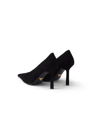 Prada Suede Pointy Toe Pumps