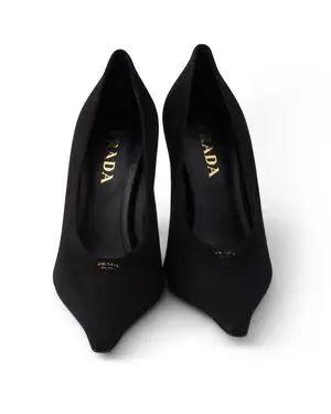 Prada Suede Pointy Toe Pumps