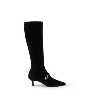 Prada Stretch Suede Boots