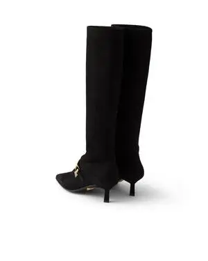 Prada Stretch Suede Boots
