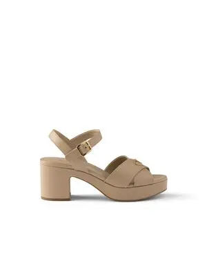 Prada Nappa Leather Platform Sandals