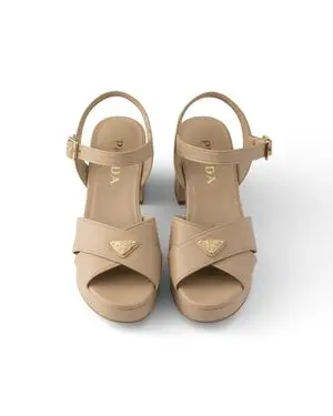 Prada Nappa Leather Platform Sandals