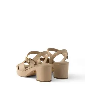 Prada Nappa Leather Platform Sandals