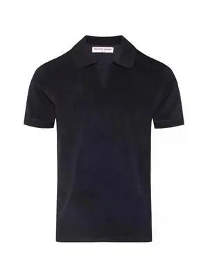 Orlebar Brown Bruno Towelling Polo Shirt - Blue