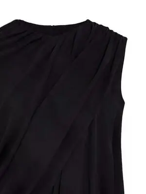 Balenciaga Asymmetric Draped Blouse - Black