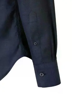 Canali Cotton Plaid Shirt - Blue