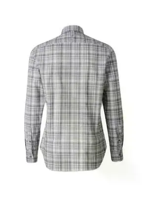 Canali Cotton Plaid Shirt