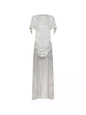 Stella McCartney Polka-dot Draped Dress - Neutrals