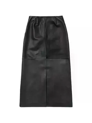 TAIGA TAKAHASHI Leather Midi Skirt