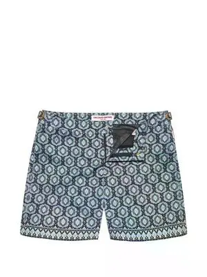 Orlebar Brown Bulldog Passetto Geometric-print Swim Shorts - Blue