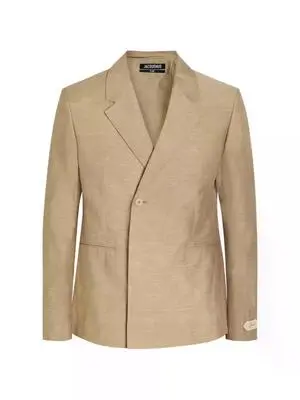 Jacquemus Notched-lapel Single-breasted Jacket - Neutrals