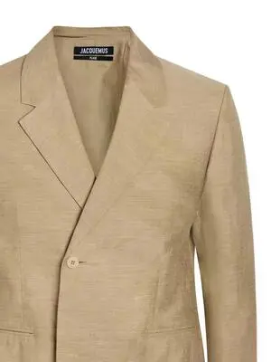 Jacquemus Notched-lapel Single-breasted Jacket - Neutrals