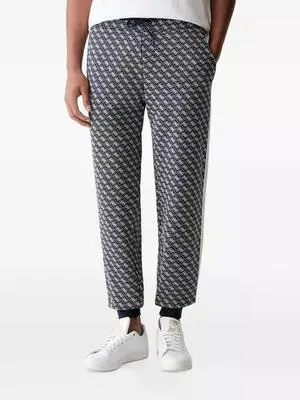 Guess Monogram-print Side-stripe Track Pants