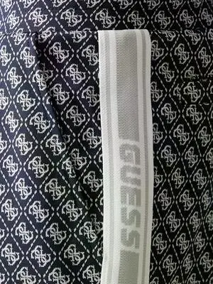 Guess Monogram-print Side-stripe Track Pants