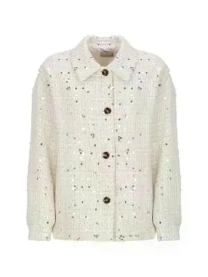 EMME Sequin-embellished Tweed Jacket - Neutrals