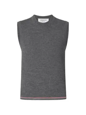 Thom Browne Rwb Stripe Shell Top - Grey