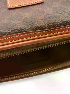 Celine 2000s Macadam Zip-fastening Makeup Bag