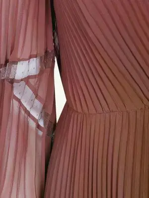 TWINSET Pleated Ruffled Midi Dress