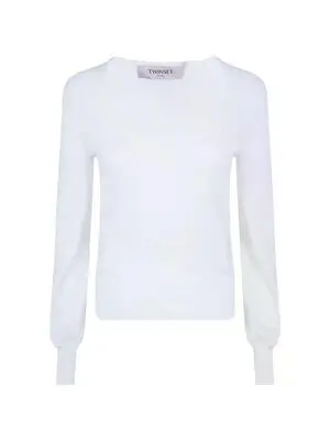 TWINSET Scoop-neck Sweater - White