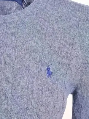 Polo Ralph Lauren Cable-knit Embroidered-logo Sweater - Grey