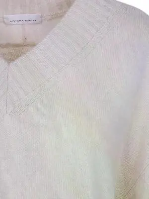 Liviana Conti V-neck Ribbed Trim Sweater