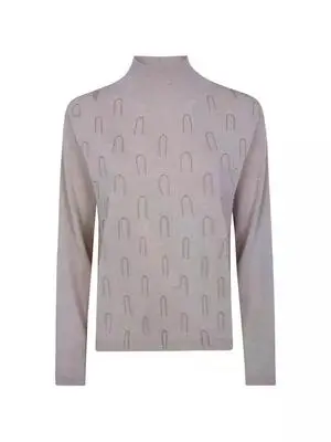 Fabiana Filippi Bead-embellished High-neck Sweater - Neutrals