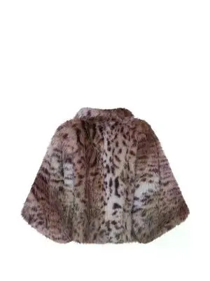 Liviana Conti Lynx-motif Faux-fur Coat - Brown