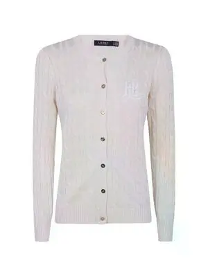 Ralph Lauren Cable-knit Embroidered Cardigan - Neutrals