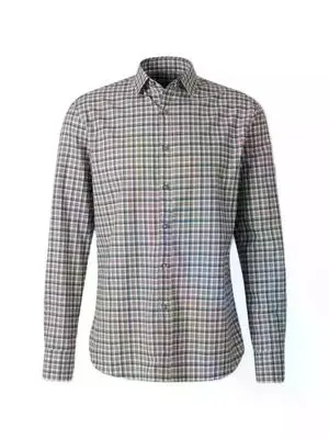 Canali Cotton Plaid Shirt