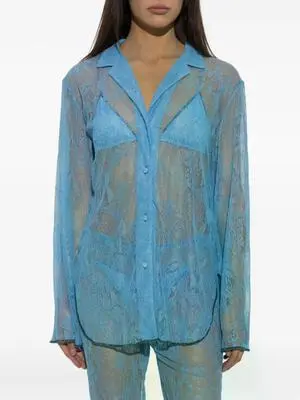 Oseree Floral Lace Shirt