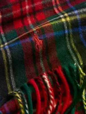 Polo Ralph Lauren Plaid Fringed Scarf