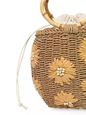 HOSS INTROPIA Norma Floral Appliqué Bamboo Handbag