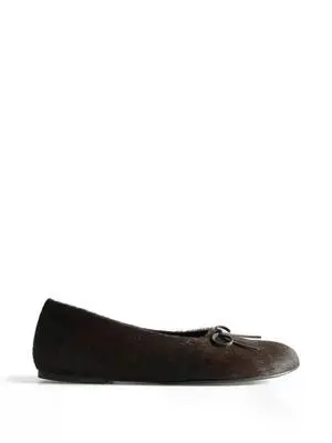 Paloma Wool Napoli Ii Bow-detail Ballet Flats - Brown