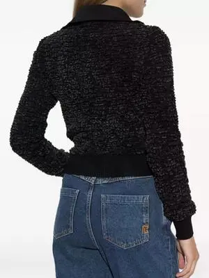 Balmain Bouclé-knit Quarter-zip Sweater