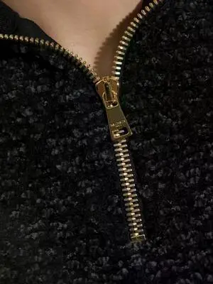Balmain Bouclé-knit Quarter-zip Sweater
