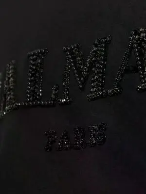 Balmain Crystal-embellished Logo T-shirt