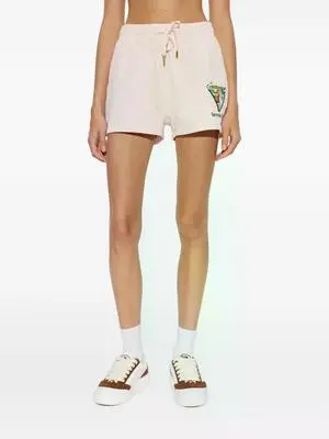 Casablanca Tennis Club Embroidered Shorts - Pink