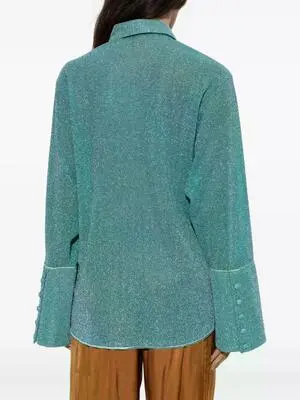 Oseree Glitter-effect Long-sleeve Shirt