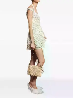 ALEMAIS Alemas Paula Polka-dot Draped Mini Dress