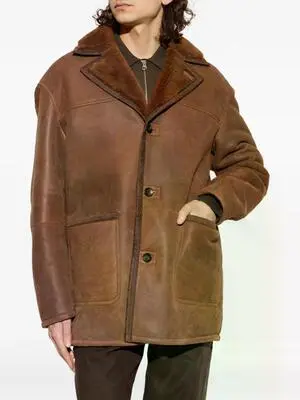 Etro Shearling-lined Paisley-trim Coat