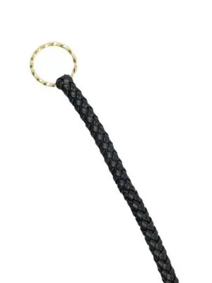 TAIGA TAKAHASHI Braided Leather Belt With Twisted Ring Buckle