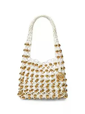 Michael Kors Small Gwen Bead-embellished Woven Shoulder Bag