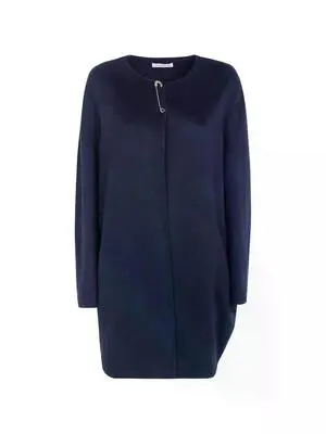 Liviana Conti Safety-pin Wool Coat - Blue