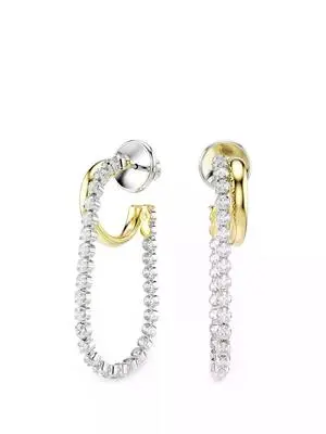 SWAROVSKI Crystal-embellished Two-tone Hoop Earrings