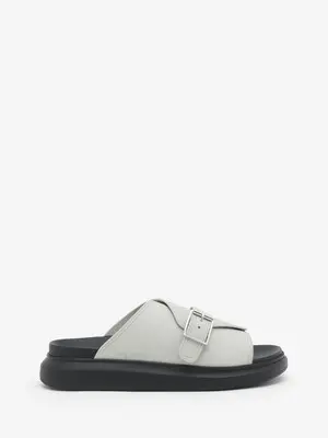 Alexander McQueen Hybrid Buckle Sandal - Light Grey