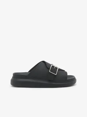 Alexander McQueen Hybrid Buckle Sandal - Black