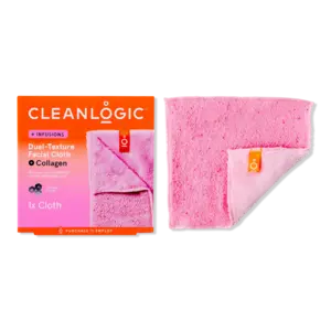 CLEANLOGIC Infusions Dual-texture Facial Cloth + Collagen - One-color